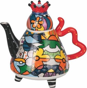 Villa D'Este Home Tivoli Madness Teekanne aus Porzellan, 680 ml, Neopop