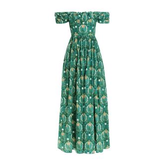 Agua Bendita Femme, Robes, Vert, Taille: 42 FR Robe Maxi Bleue Florale