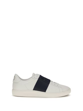 Valentino Garavani Mens Sneakers Open Leather White-Navy White-Navy-Navy-White Upper: Calf Trainers White/navy/navy/white