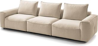 Studio Copenhagen home24 4-Sitzer Sofa Beige Webstoff Saia 292 x 80 x 99cm Modern