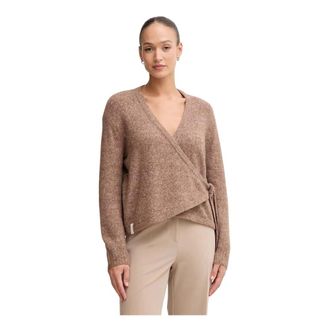 Gaud&igrave; Cardigan en V - Femme - Pulls - Brun - Taille: 36 FR