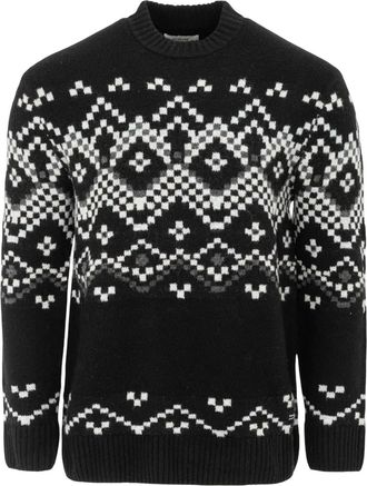 Firetrap Pullover f&uuml;r Herren, Polyester-Gemisch, Leger, Schmal (Schwarz/Schwarz/Wei&szlig;)