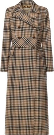 Valentino Garavani Femme, Manteaux, Brun, Taille: 38 FR Manteau en laine pied-de-poule