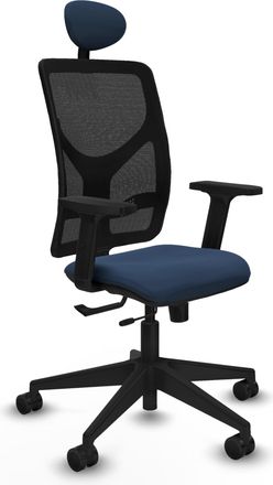 Piqueras y Crespo Telearbeitsstuhl mit 2D-Armlehnen, h&ouml;henverstellbarer Lendenwirbelst&uuml;tze und festem Kopfteil, ausgestattet mit Syncro/Traslack und Schneideschaum, Sch