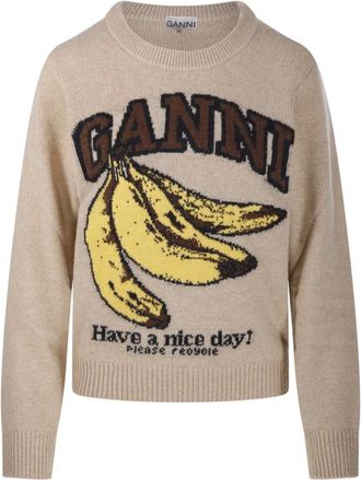 Ganni Damen, Strickwaren, Beige, MGr&ouml;&szlig;e