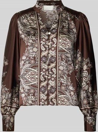 Neo Noir Relaxed Fit Bluse mit Allover-Paisley-Print Modell Massima