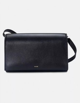 Vince Femme, Sacs, Noir, Taille: ONE Size Portefeuille bandouli&egrave;re en cuir