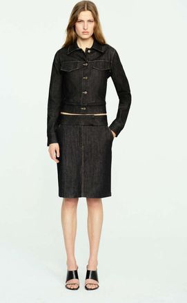 Mango Veste jean cintr&eacute;e &agrave; poches noir - Femme - XL - MANGO