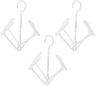 TOPBATHY 3 St&uuml;ck Schuhtrockner aus Kunststoff Faltbar mit Haken Platzsparender Schuhorganizer zum Aufh&auml;ngen f&uuml;r Haushalt und Schrank Zuf&auml;llige Farbe Zuf&auml;llige 