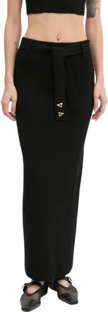 &Aacute;eron Femme, Jupes, Noir, Taille: 38 FR Jupe Maille C&ocirc;tel&eacute;e