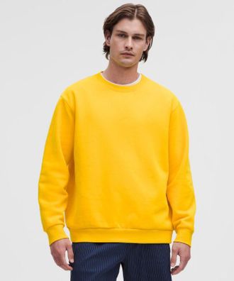 lululemon Steady State Pullover mit Rundhalsausschnitt f&uuml;r M&auml;nner - Gr&ouml;&szlig;e 2XL in Maize Yellow