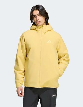 adidas adidas Performance - Terrex Multi Essentials Climaproof - Veste chaude &agrave; capuche - Pyrite-Jaune