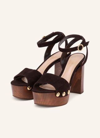 Gianvito Rossi Plateau-Sandaletten Camoscio Mit Nieten braun