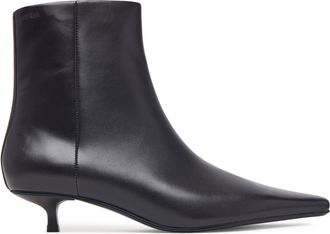 Calvin Klein Stiefeletten Calvin Klein Kitten Heel Ankle Boot Lth HW0HW03165 Dunkelbraun