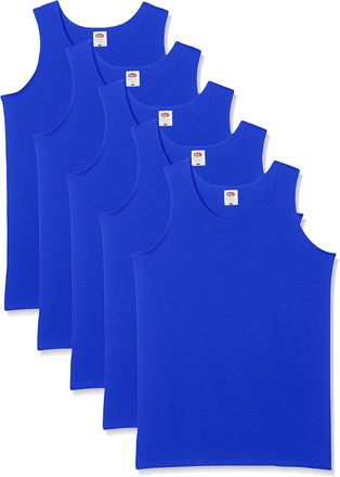 Fruit Of The Loom Herren Regular Fit Unterhemd 5-Pack Athletic Mens, Blau (Royal), XX-Large
