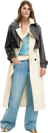 Desigual Femme, Manteaux, Beige, Taille: 42 FR Chaq Duolo Trench Coat