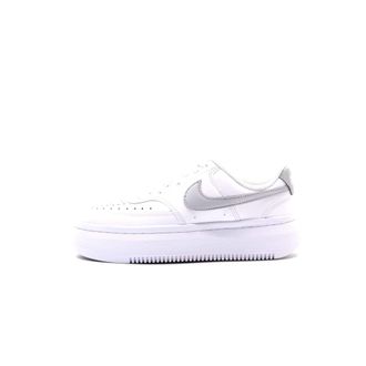 Nike Nike Damen Court Vision Alta Leather Sneaker, Weiß/MTLC Platin-Summit weiß, 38.5 EU