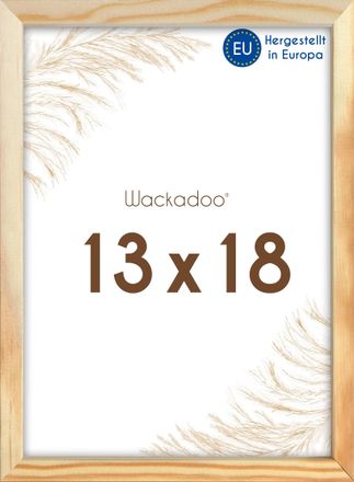 Wackadoo Bilderrahmen 13x18 natur Fotowand Fotorahmen mit Glas Holz Picture frame