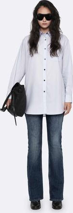 AllSaints Kaia Oversize-Hemd in Eisblau