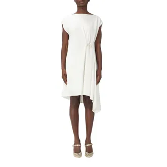 Liu Jo Femme, Robes, Blanc, Taille: 36 FR &Eacute;l&eacute;gante Robe Blanche avec D&eacute;tail Anneau