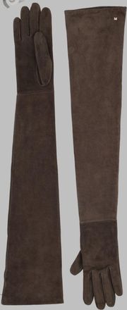 Max Mara Long Suede Gloves - Brown