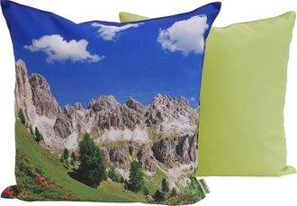 CB Home & Style Outdoor Garten Kissen Wasserabweisend 45 x 45 cm Alpen Berge See (Alpen6)