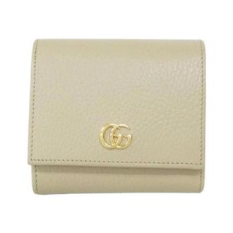 Gucci Portefeuille GG Marmont en cuir Pre-owned - Femme - Pre-owned - Beige - Taille: ONE Size