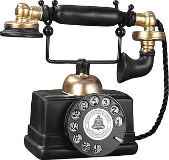 Generic Telefon im alten Stil - Modelltelefon aus Kunstharz, dekorativ, Vintage-Verkabelungsdesign | Dekoration des Regals zu Hause, Retro-Skulptur, Wohnzimme