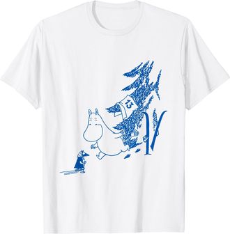 Moomin Blue Moomintroll Apres Ski Wintersport Spiele T-Shirt