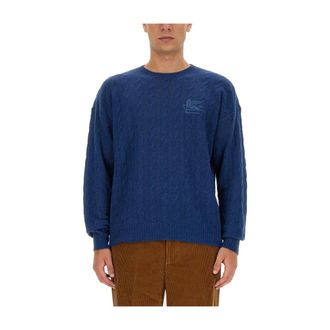 Etro Homme, Pulls, Bleu, Taille: XL Maille en Cachemire