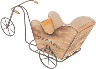 Angoily Dekoratives Vintage Fahrrad Pflanzgefäß aus Eisen Kleines Miniatur Fahrradmodell Als Blumentopf für Schreibtisch und Wohnraumdeko