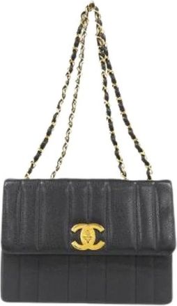 Chanel Sac bandouli&egrave;re en cuir de veau grain&eacute; Pre-owned - Femme - Pre-owned - Noir - Taille: ONE Size