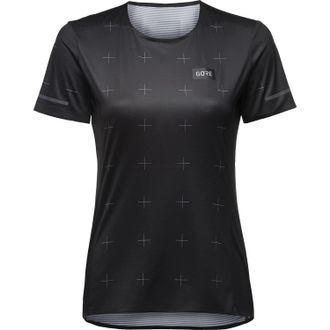 Gore Damen Kurzarm-Laufshirt Contest Daily, 36, Schwarz