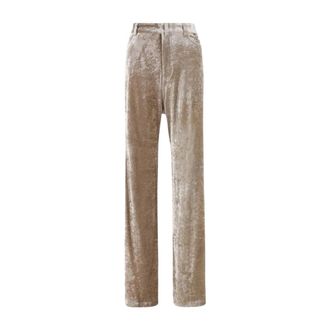 Balenciaga Samt Stretch Hose Beige - - Trousers - Damen - Beige - 2XS