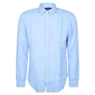 Polo Ralph Lauren Homme, Chemises, Bleu, Taille: S Camicia Lino
