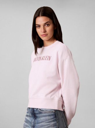 Calvin Klein Jeans Sweatshirt Rundhalsausschnitt, cropped, Logoschriftzug