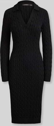 Lauren Ralph Lauren Slim Fit Strickkleid aus Baumwoll-Viskose-Mix