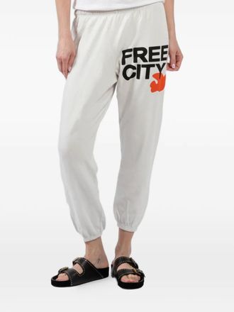 Freecity pantalon de jogging &agrave; logo - Tons neutres
