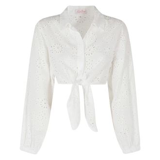 MC2 Saint Barth Chemise Courte Febe Over - Femme - Blouses et Chemises - Blanc - Taille: 40 FR