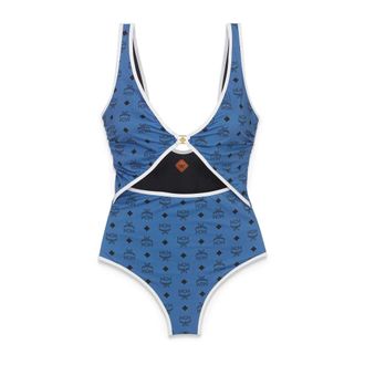 MCM Badeanzug mit Monogramm-Print - - Swimwear - Damen - Blau - L