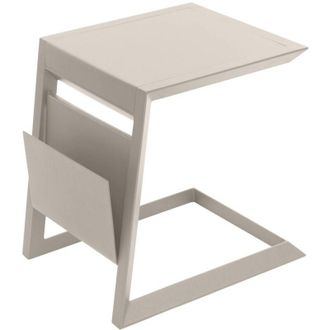 Hesperide Hesperide - Quadratischer Gartenbeistelltisch Allure Lehm 55 x 45 x 55cm aus Aluminium - Hesp&eacute;ride