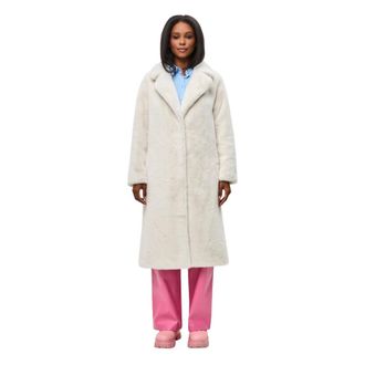 Cesare Gaspari Deluxe Long Back Print Coat Lovers - - Coats - Damen - Wei&szlig; - XL