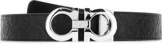 Ferragamo Wendbarer Schwarzer Lederg&uuml;rtel - - Accessories - Herren - Schwarzk - 110 CM