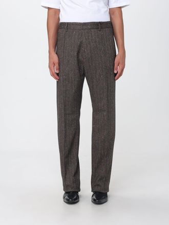 Dsquared2 Pantalon de tailleur large en laine m&eacute;lang&eacute;e &agrave; motif chevron