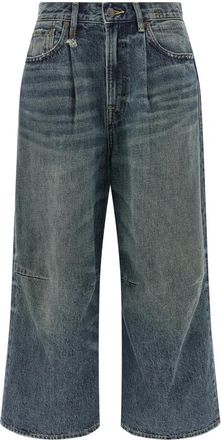 R13 Femme, Jeans, Bleu, Taille: W28 Cropped Jeans