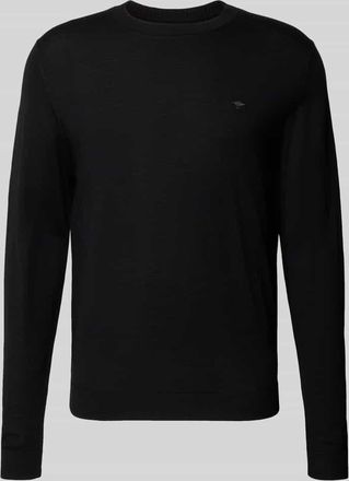 Fynch-Hatton Strickpullover aus Wolle mit Rundhalsausschnitt