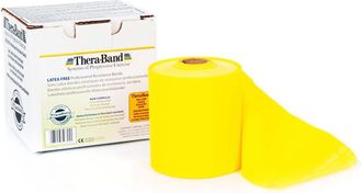 Theraband Latexfreies &Uuml;bungsband 22,85 m Gelb | Leicht, OneSize