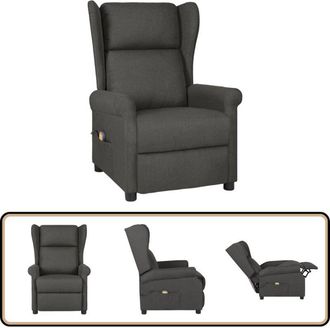 vidaXL vidaXL Massagesessel Dunkelgrau Stoff