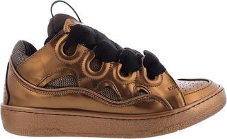 Lanvin Low-Top Sneaker - Dames Curb Sneaker Bronze Metallic - Gr. 37 (EU) - in Gunmetal - f&uuml;r Damen