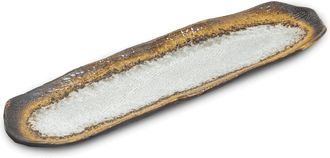 Generic LUXUS - Sushi Schale - Beige - Edo Japan - &Oslash;33 cm | H8 cm - Sushi Schalen - Sushi Geschirr - Sushi Teller Keramik - Sushi Serviertablett - Sushi Servi